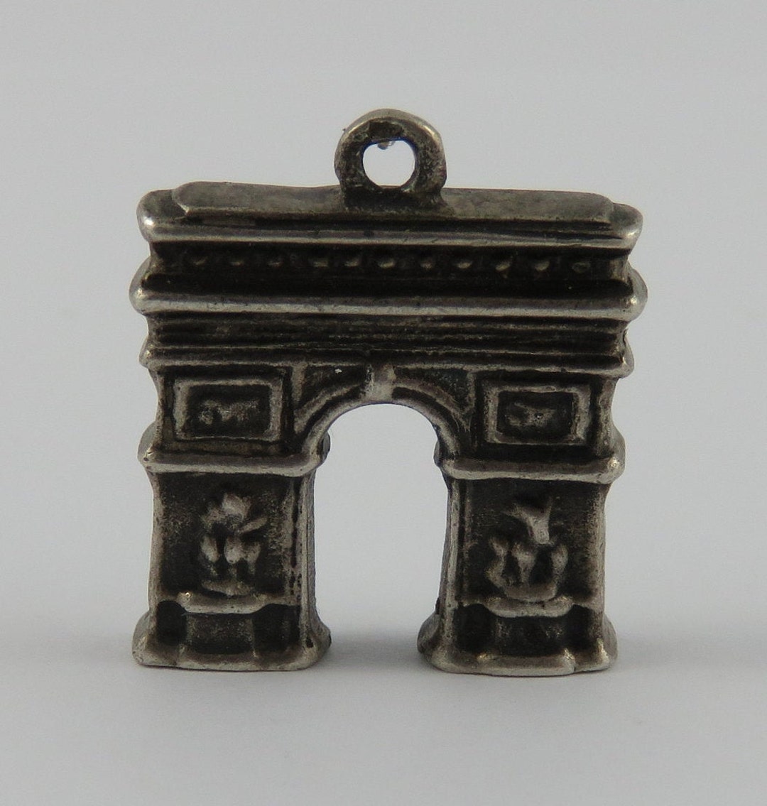 Arc de Triomphe Silver Vintage Charm para pulsera - Etsy España
