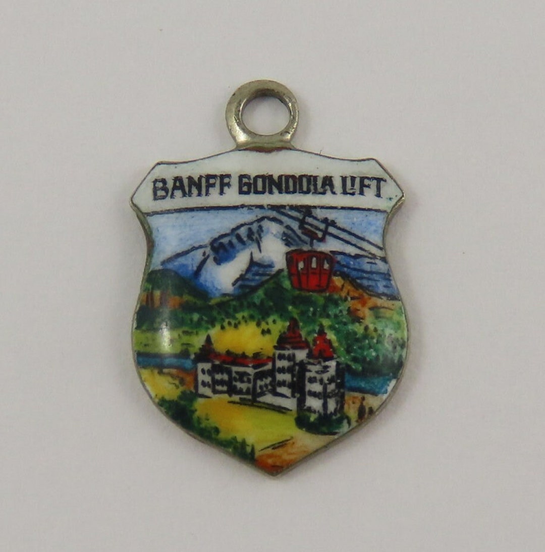Banff Gondola Lift Enamel Travel Shield Vintage Charm for Bracelet - Etsy