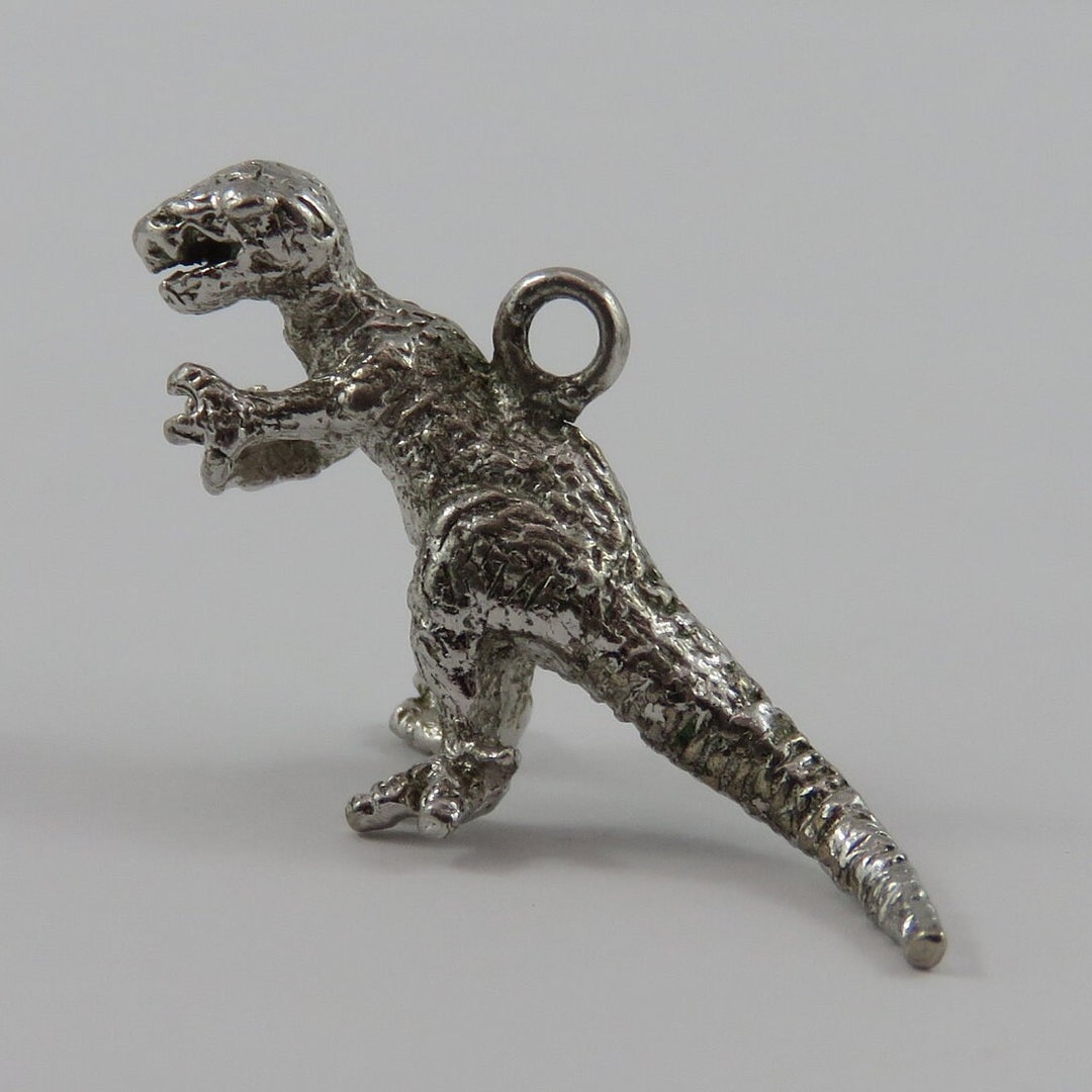 Tyrannosaurus t-rex Sterling Silver Vintage Charm for Bracelet - Etsy