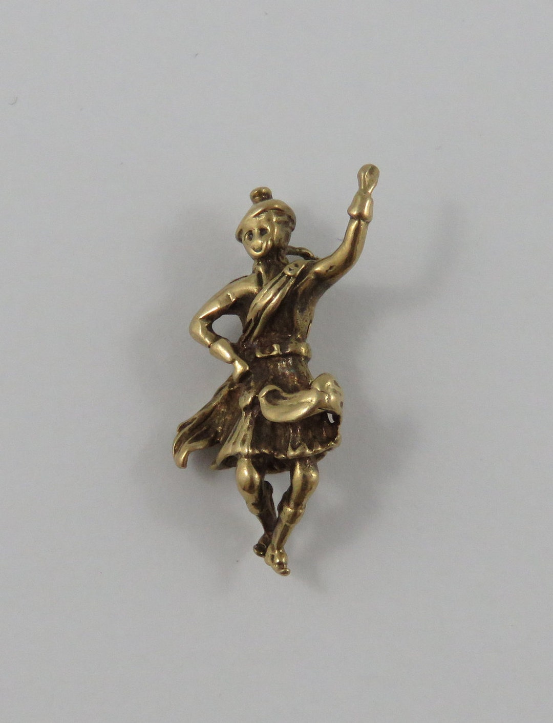 Scottish Dancer 9K Gold Vintage Charm for Bracelet - Etsy