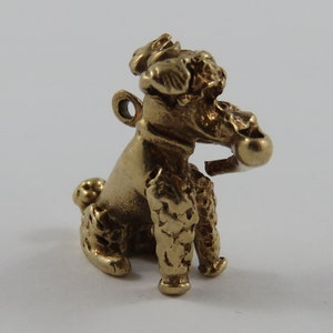Poodle Holding High Heel Shoe in His Mouth 10K Gold Vintage - Etsy