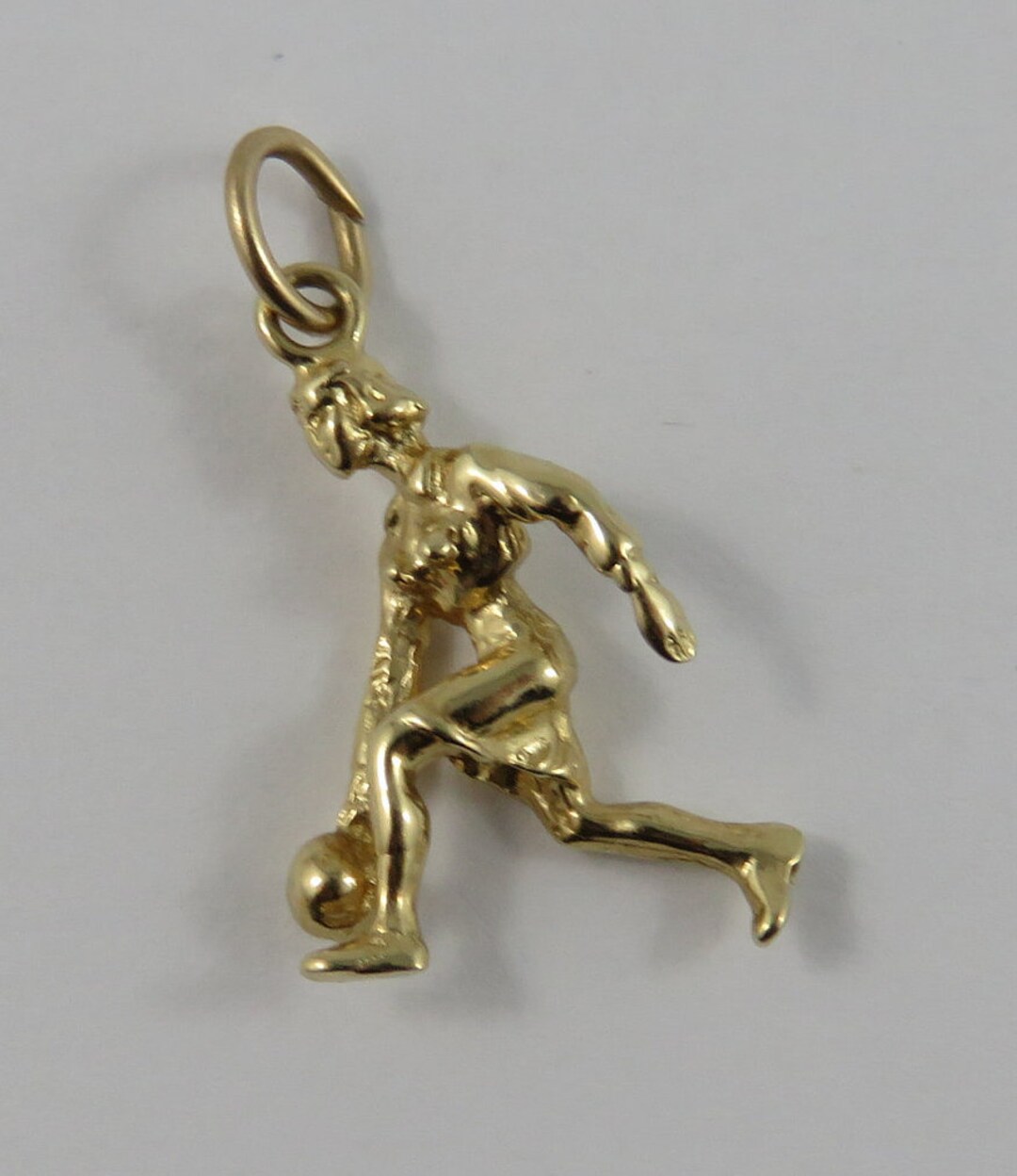 Bowler 10K Gold Vintage Charm for Bracelet - Etsy