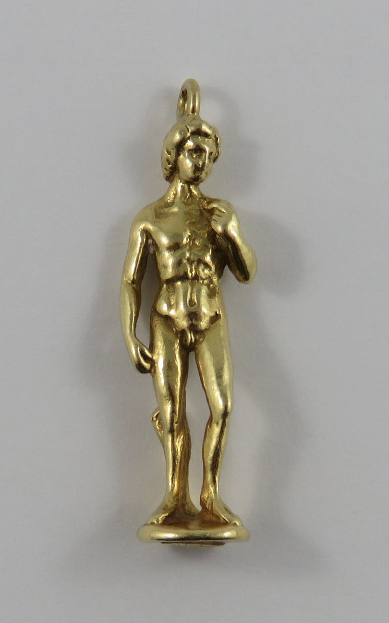 Statue of David by Michelangelo 18K Gold Vintage Charm for | Etsy