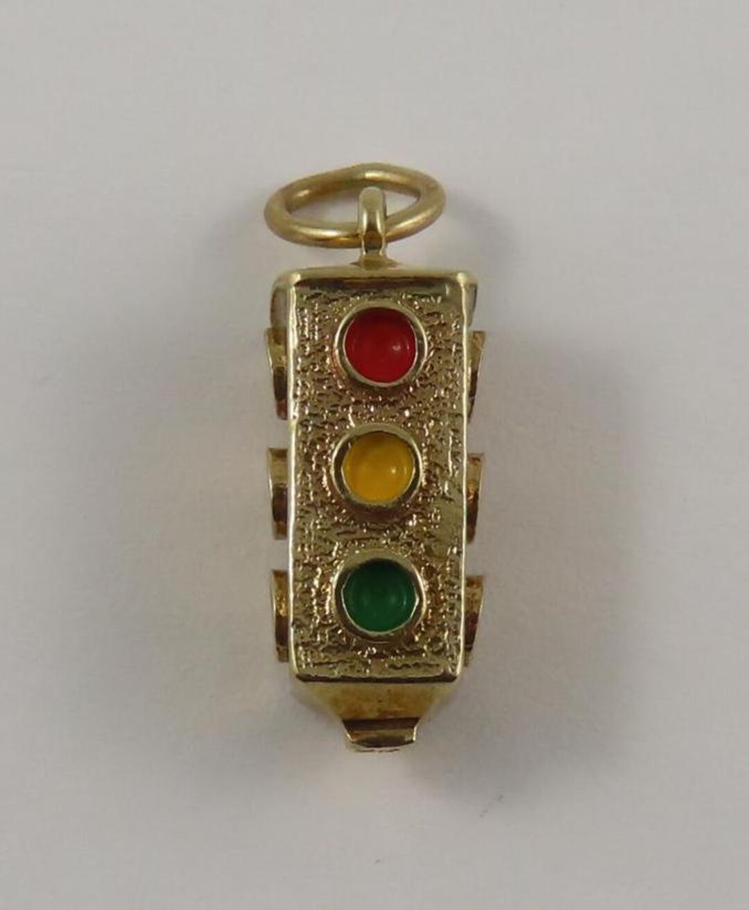 Four Sided Traffic Light With Colourful Enamel 10K Gold Vintage Charm ...
