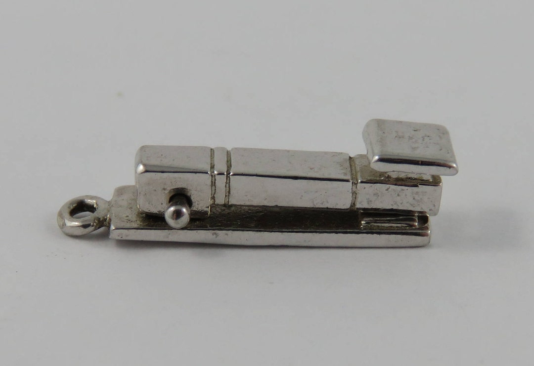 Stapler Mechanical Sterling Silver Vintage Charm for Bracelet - Etsy