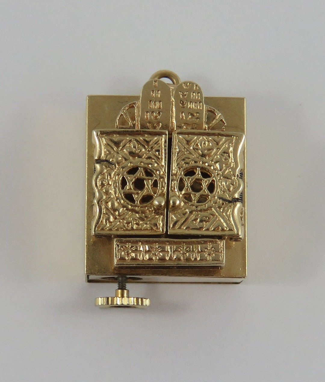 Torah Ark Judaica With Star of David Doors & Ten Commandments Music Box ...