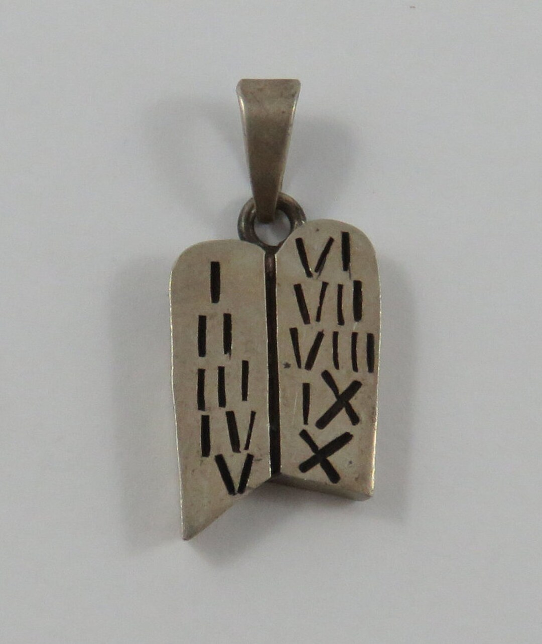 Ten Commandments on Slab Sterling Silver Vintage Charm for Bracelet - Etsy