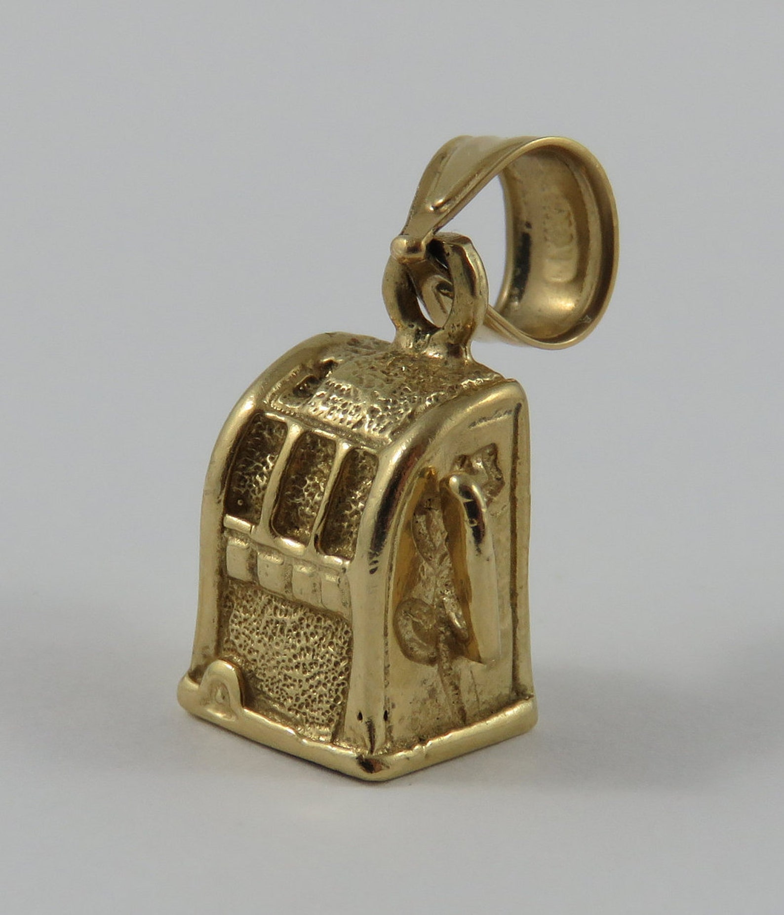 Slot Machine 14K Gold Vintage Charm for Bracelet - Etsy