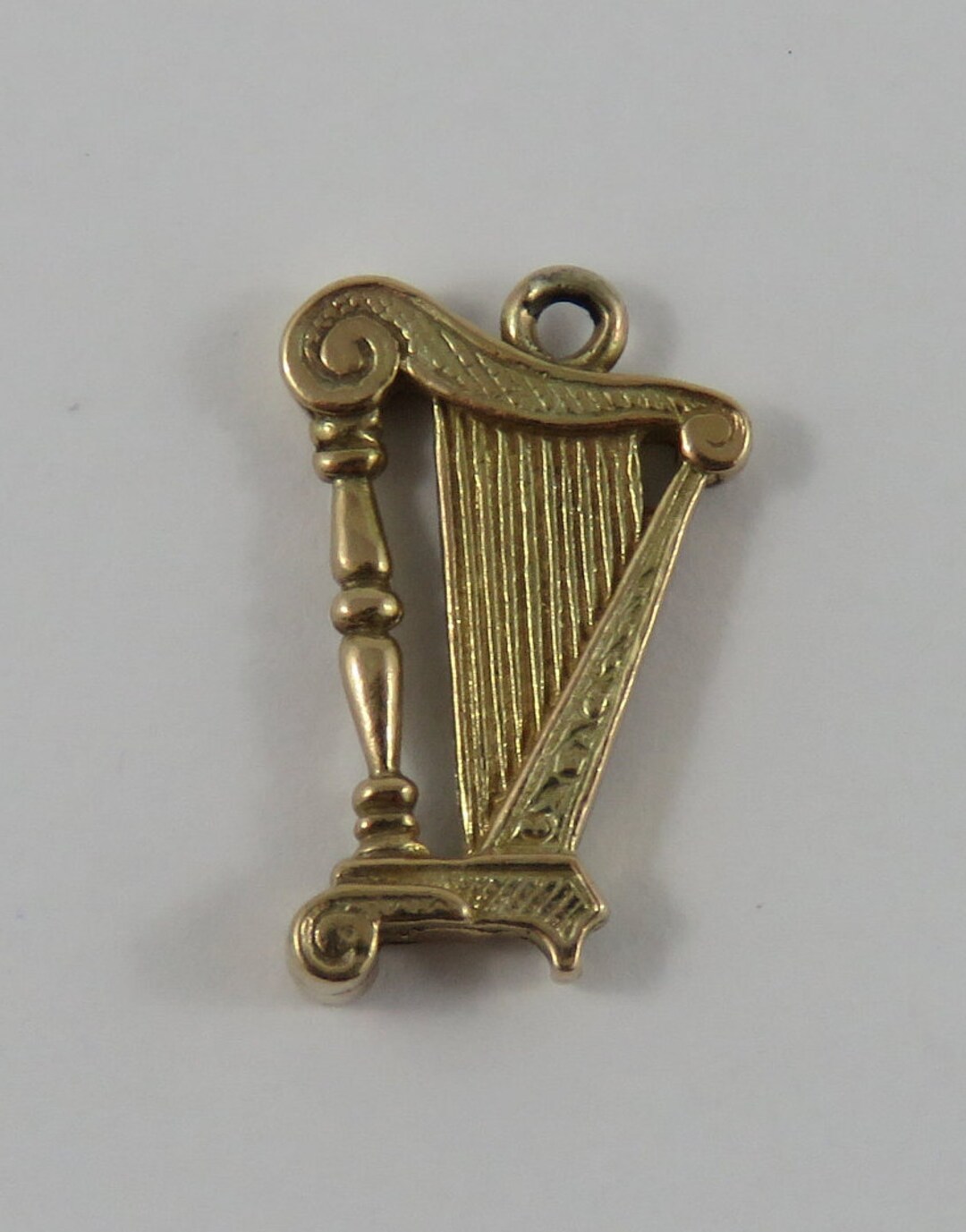 Harp 9K Gold Vintage Charm for Bracelet - Etsy