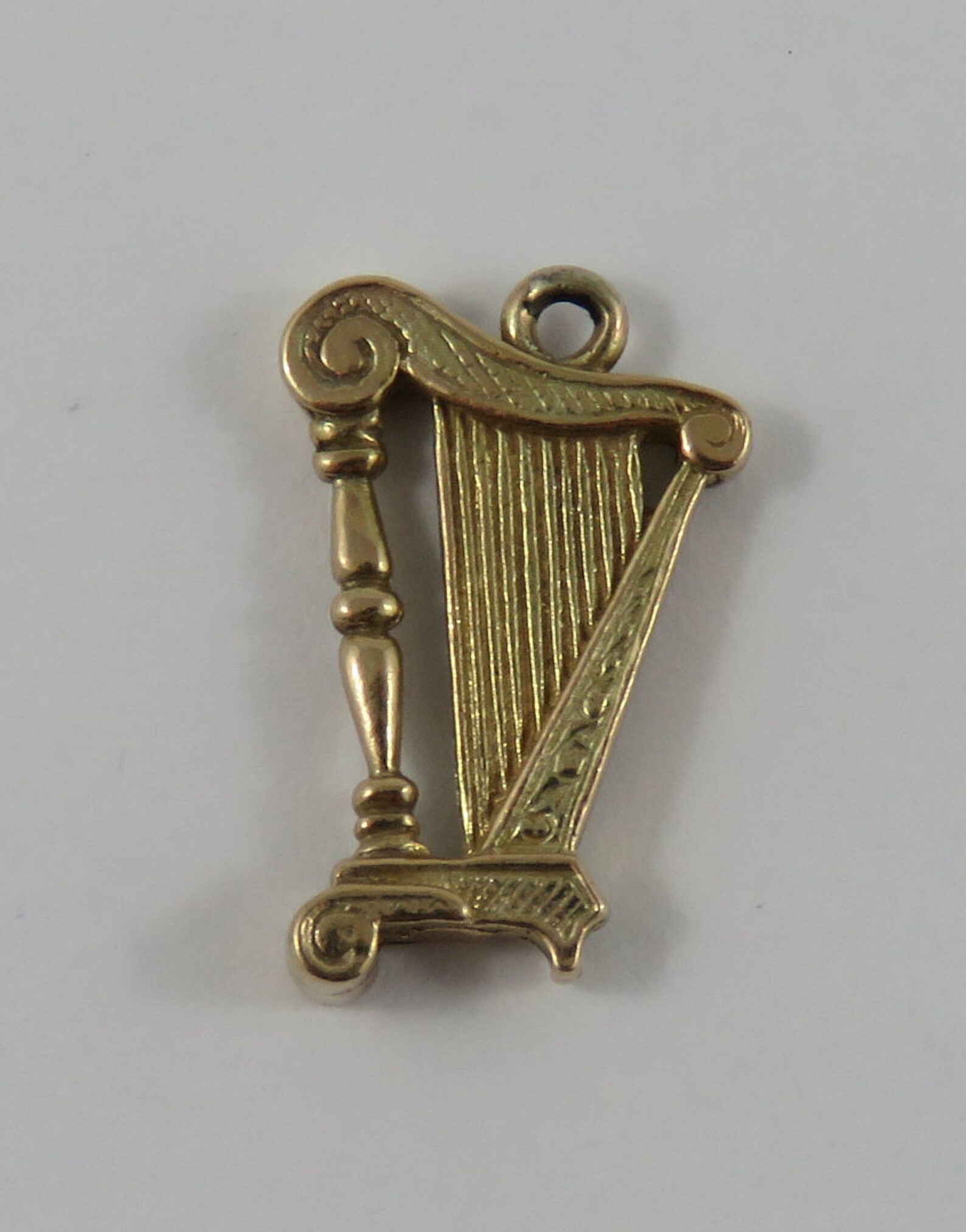 Harp 9K Gold Vintage Charm for Bracelet - Etsy