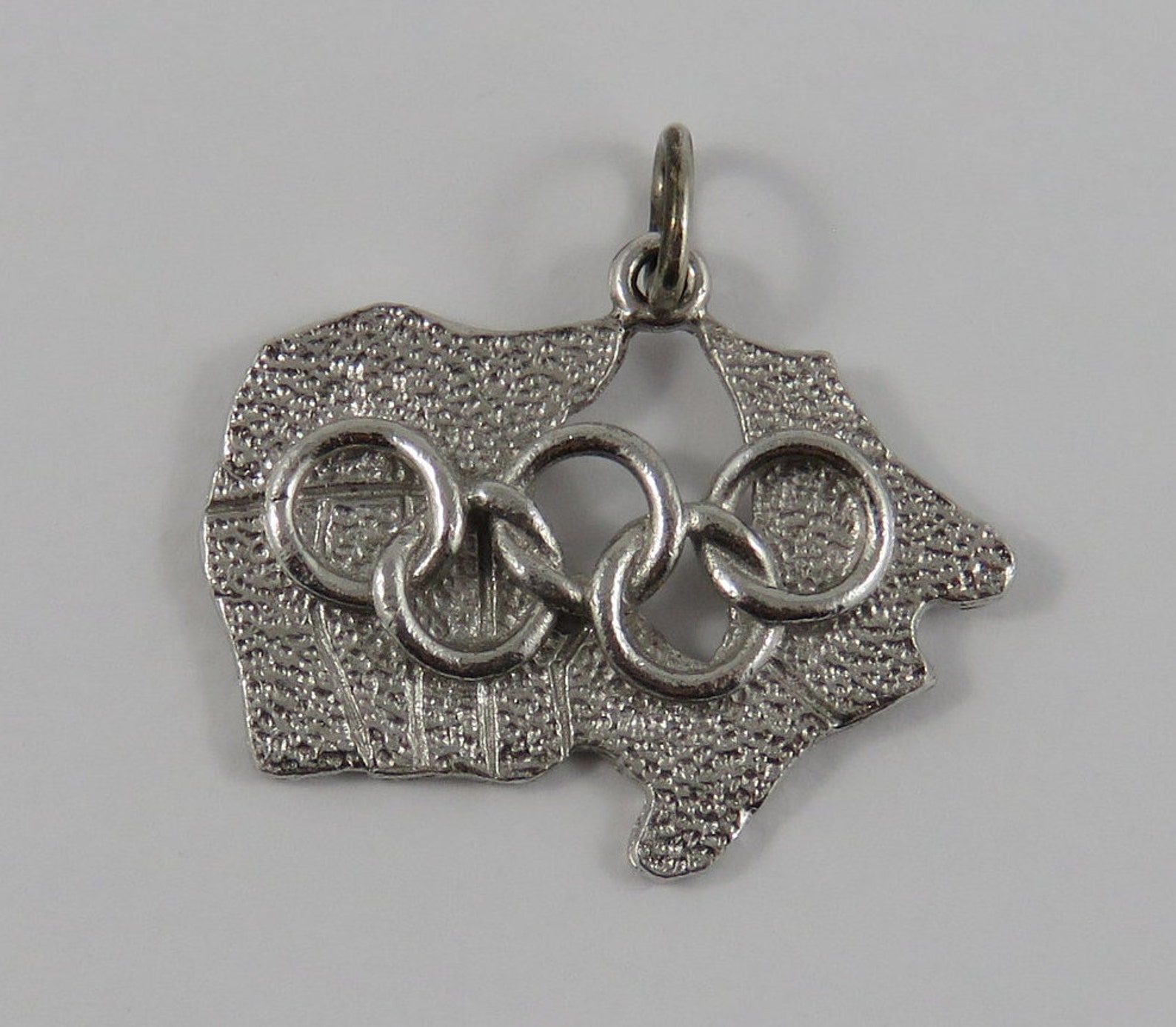 Olympic Rings on Map of Canada Sterling Silver Vintage Charm | Etsy