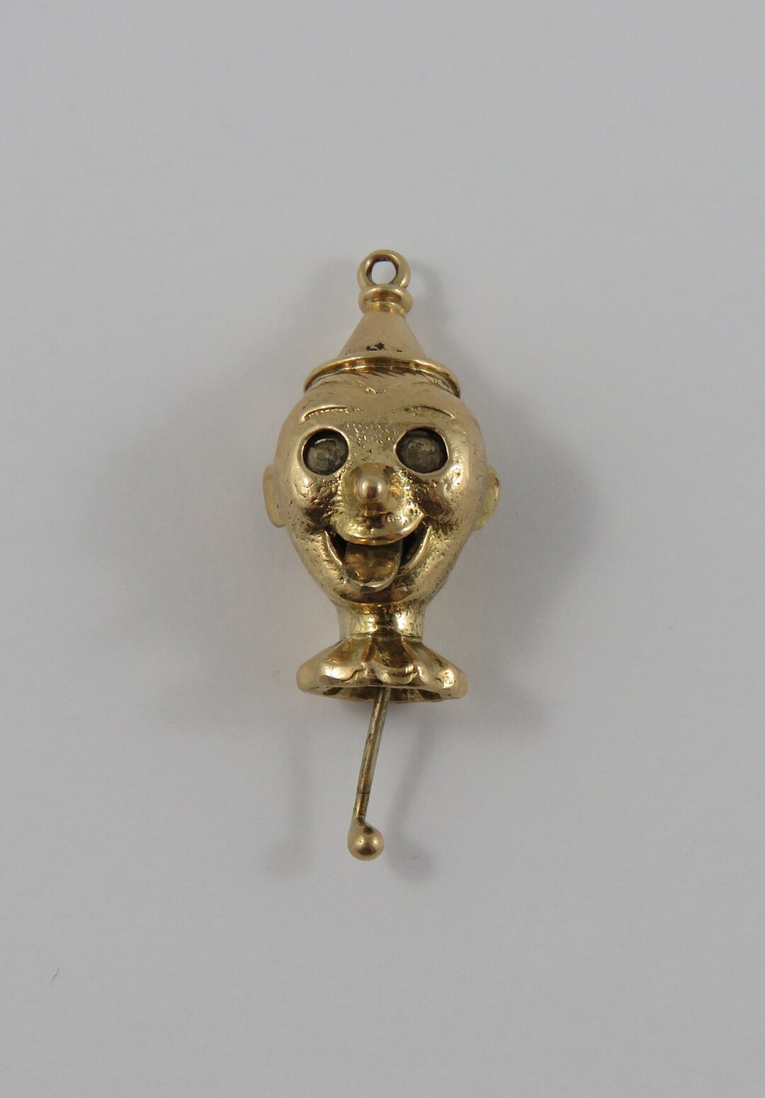 Silly Clown Head Mechanical 9K Gold Vintage Charm for Bracelet - Etsy