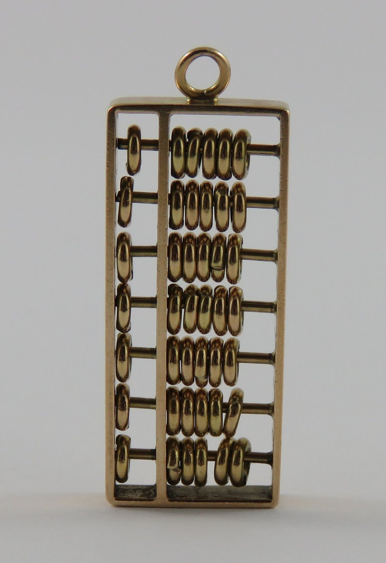 Large Abacus Mechanical 14K Gold Vintage Charm for Bracelet - Etsy