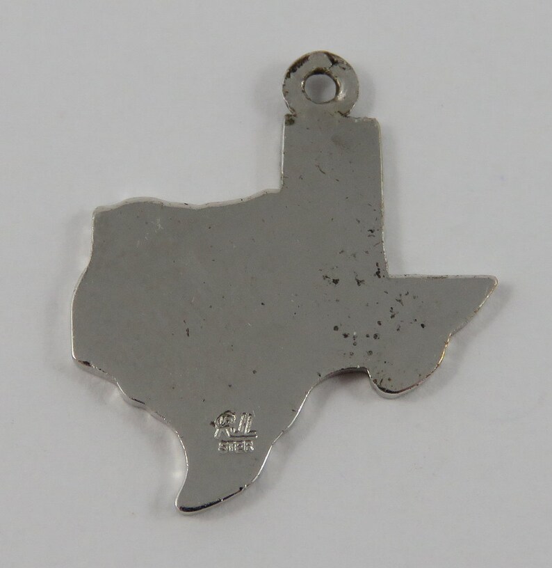 Map of Texas State Sterling Silver Vintage Charm for Bracelet - Etsy