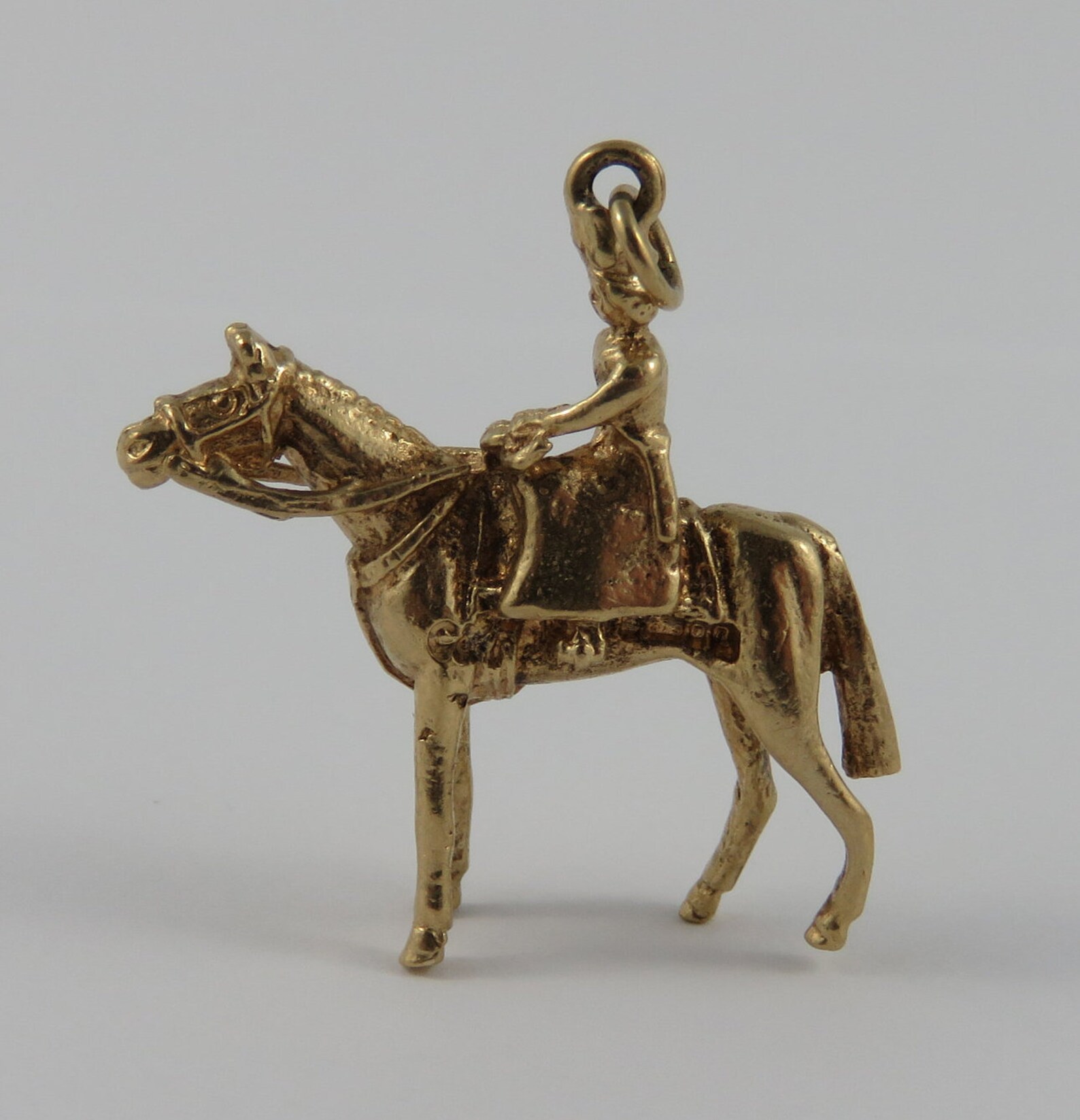 Queen Elizabeth II Riding Sidesaddle 9K Gold Vintage Charm for | Etsy