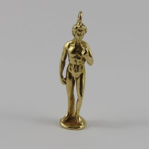 Statue of David by Michelangelo 18K Gold Vintage Charm for Bracelet - Etsy