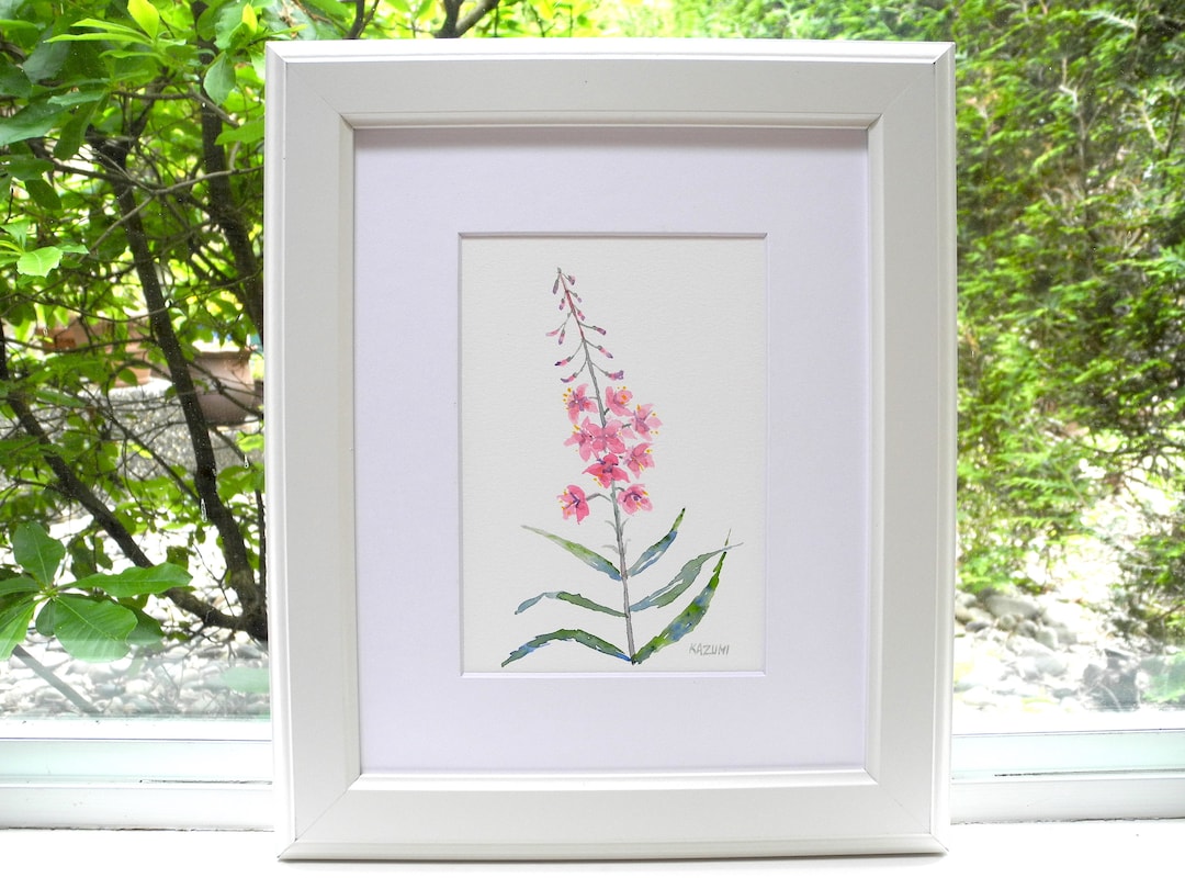 Original Artwork Original Watercolor Fireweed Painting 5 X 7 - Etsy