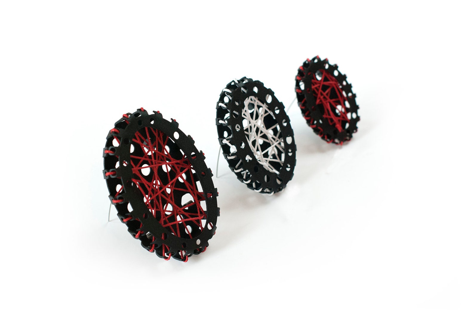 Black and Red Metal Brooch Geometric Brooch Contemporary Art - Etsy