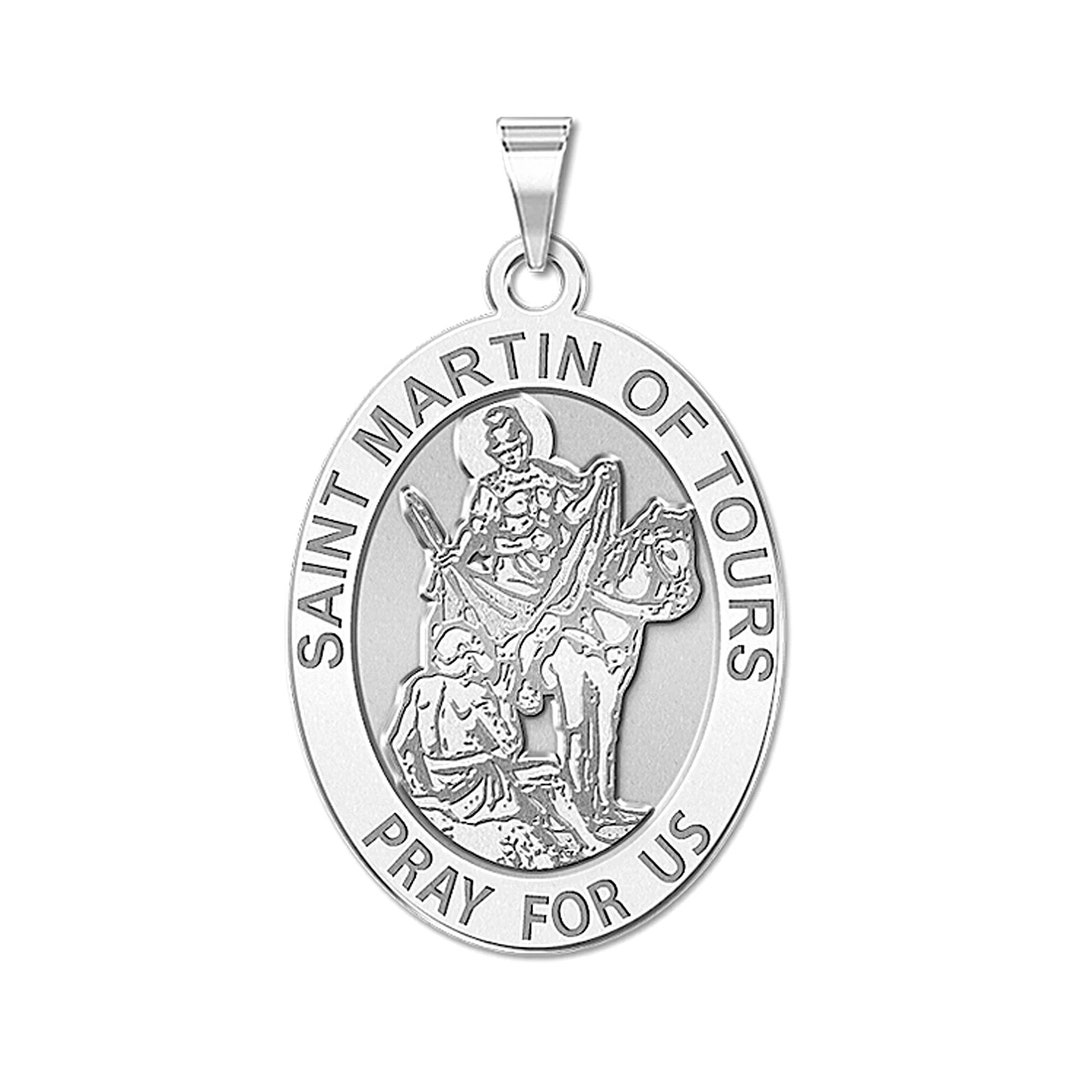 Saint Martin of Tours Religious Oval Medal - Etsy