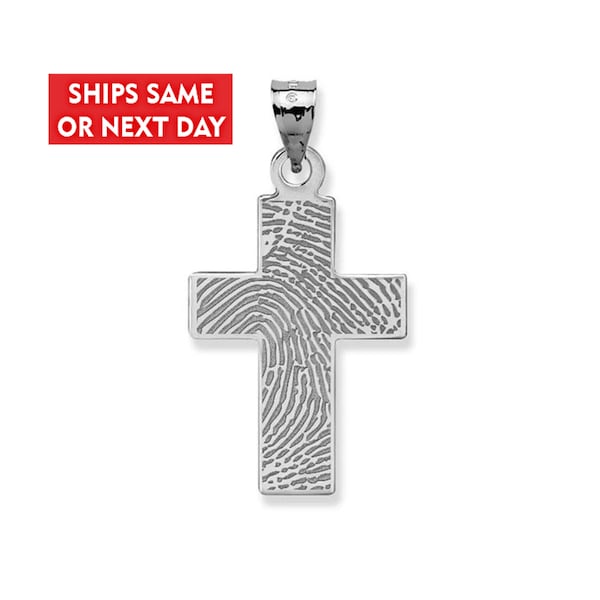 Fingerprint With a Cross Svg - Etsy