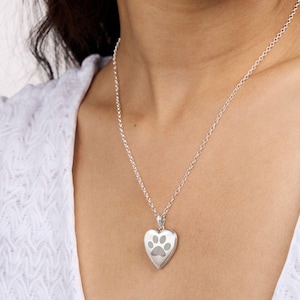 Paw Print Locket, Paw Locket, Locket With Paw, Paw Print Necklace ...