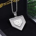 Personalized 3D Baseball Home Plate Pendant W/ Number - Etsy