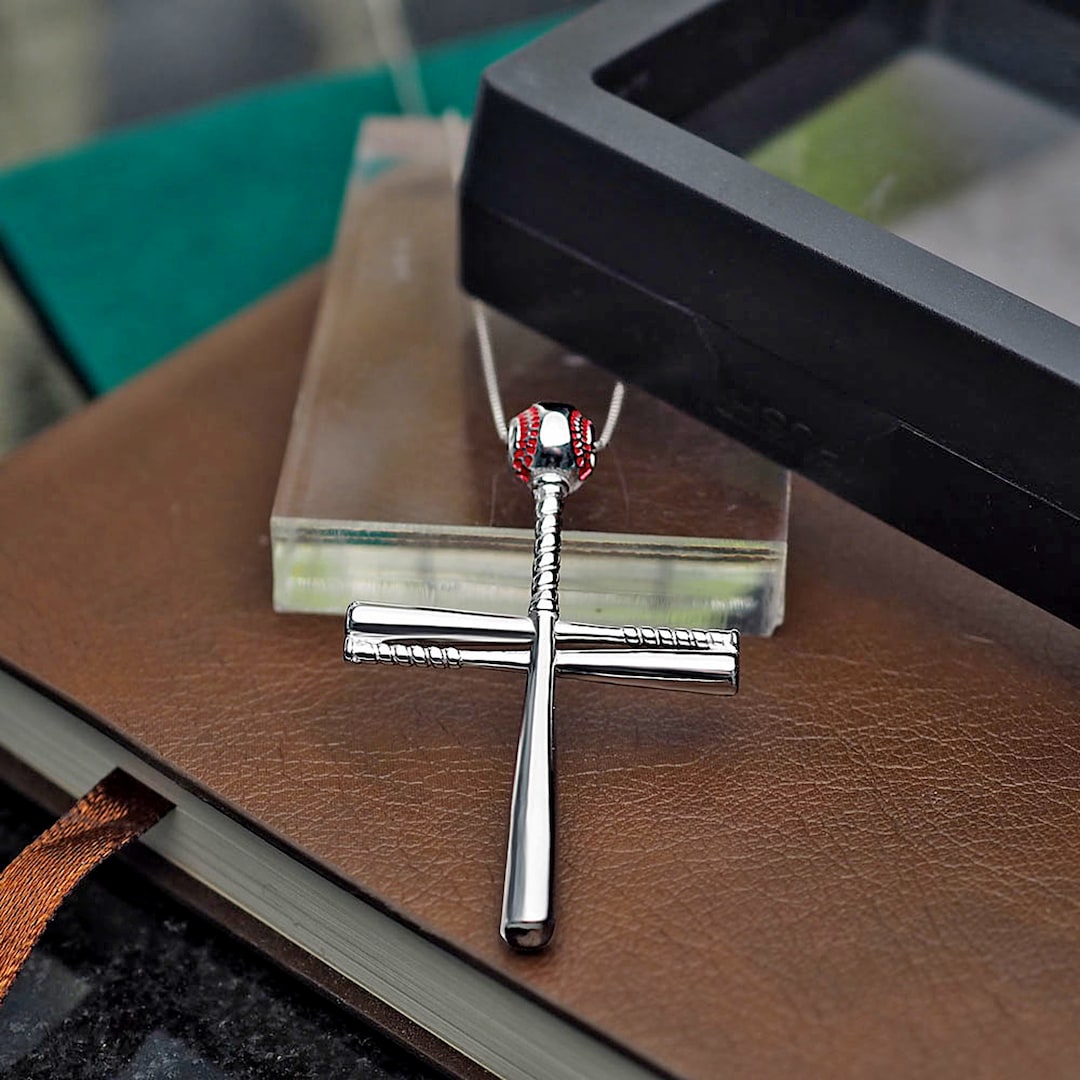 Baseball Bat Cross Pendant W/ 20 Inch Chain - Etsy