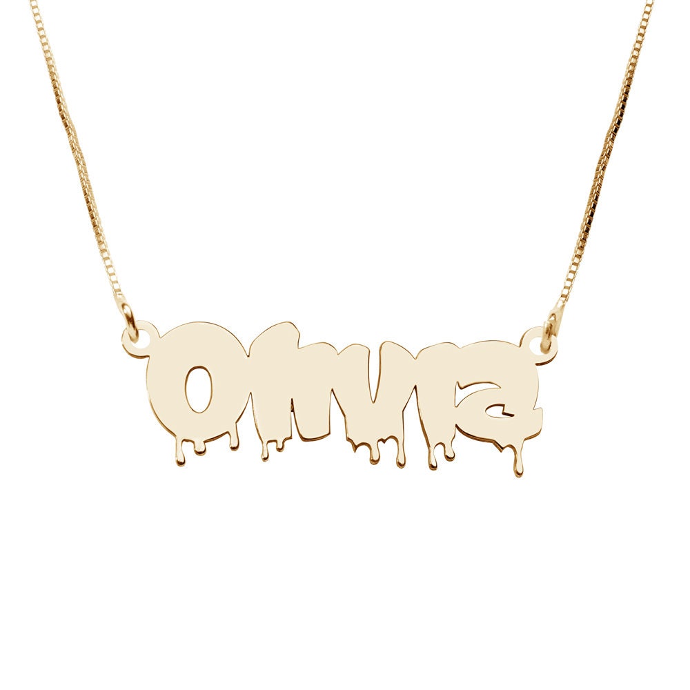 Custom Drip Bubble Nameplate - Etsy