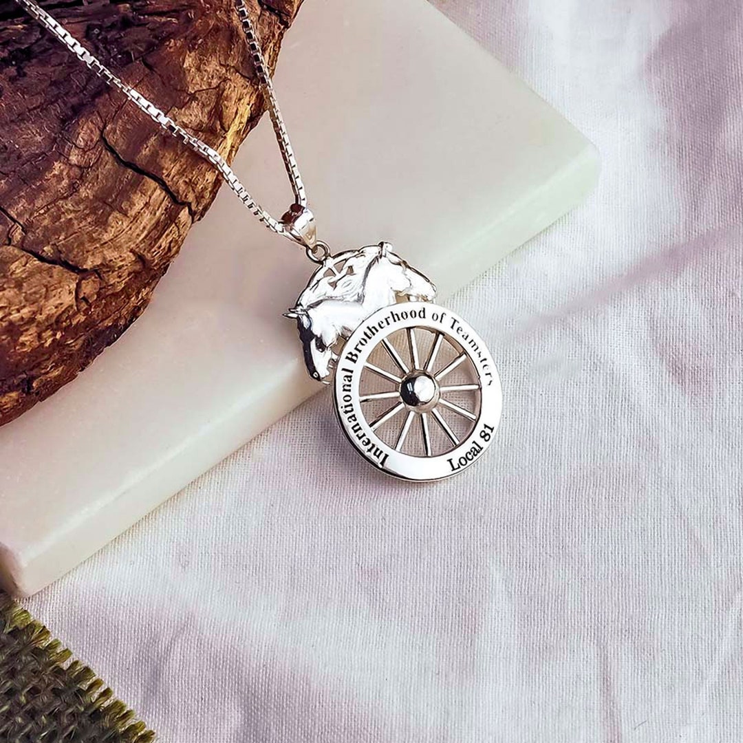 Personalized Teamster Union Badge Necklace - Etsy