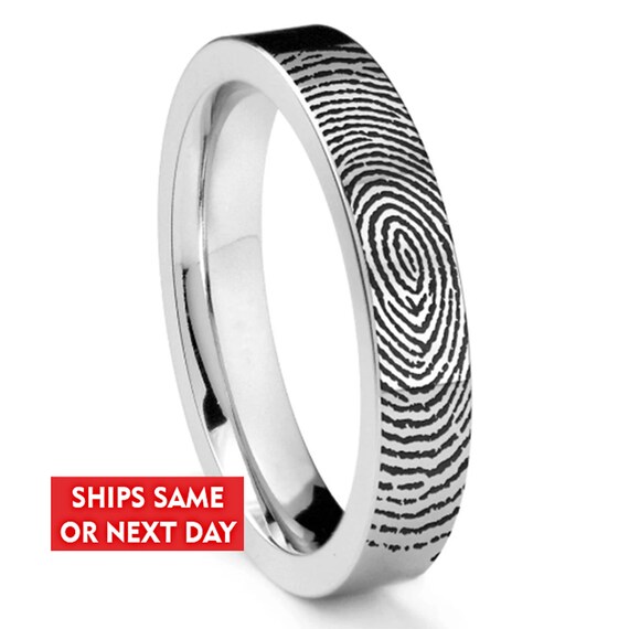 Fingerprint Ring Fingerprint Ring Silver Fingerprint Ring - Etsy