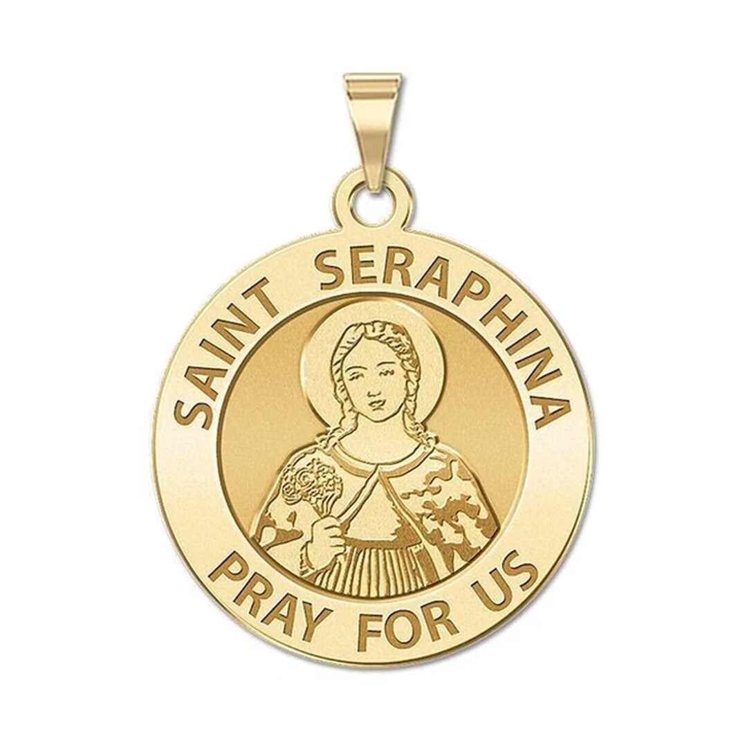 Saint Seraphina Round Religious Medal - Etsy