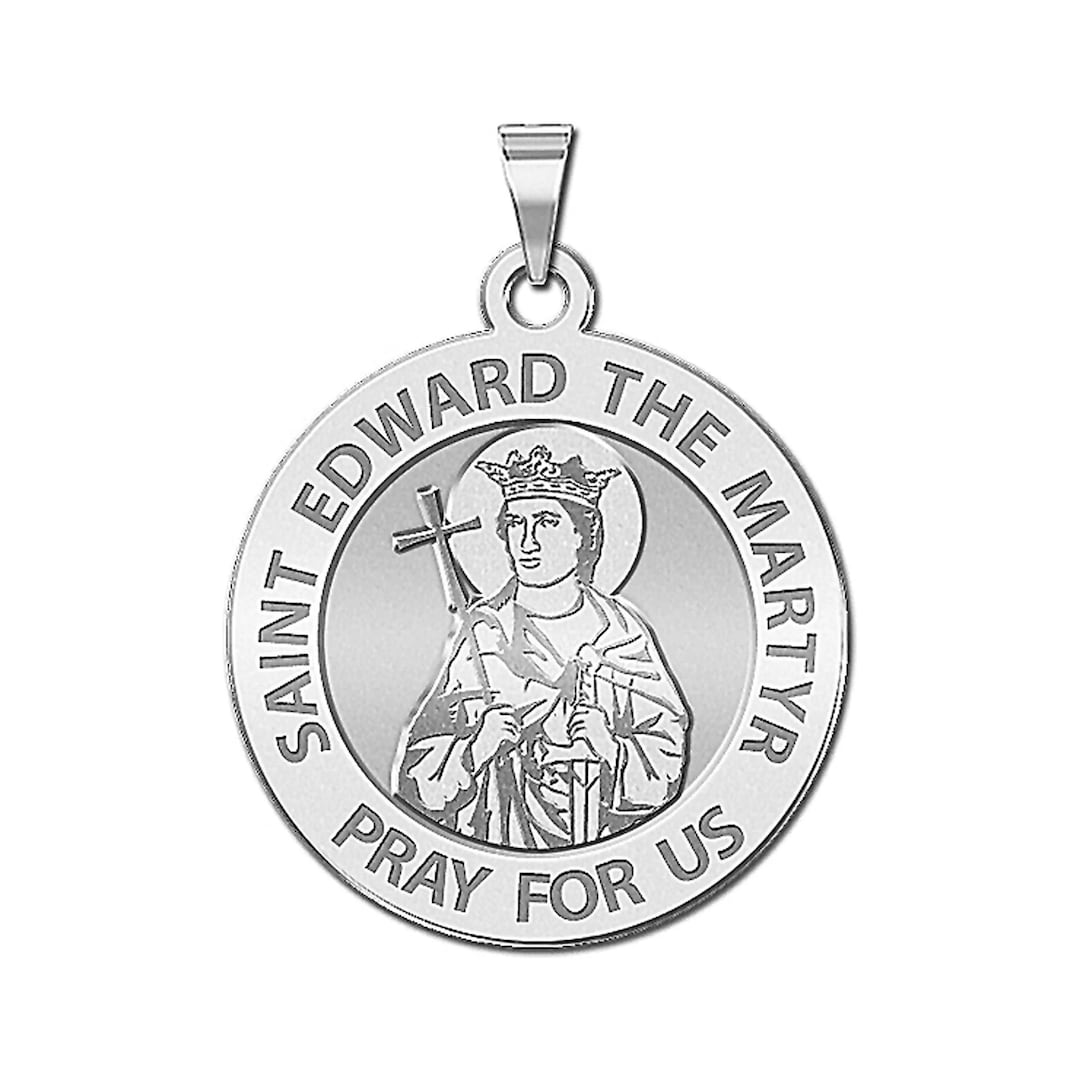 Saint Edward the Martyr Round Religious Medal - Etsy
