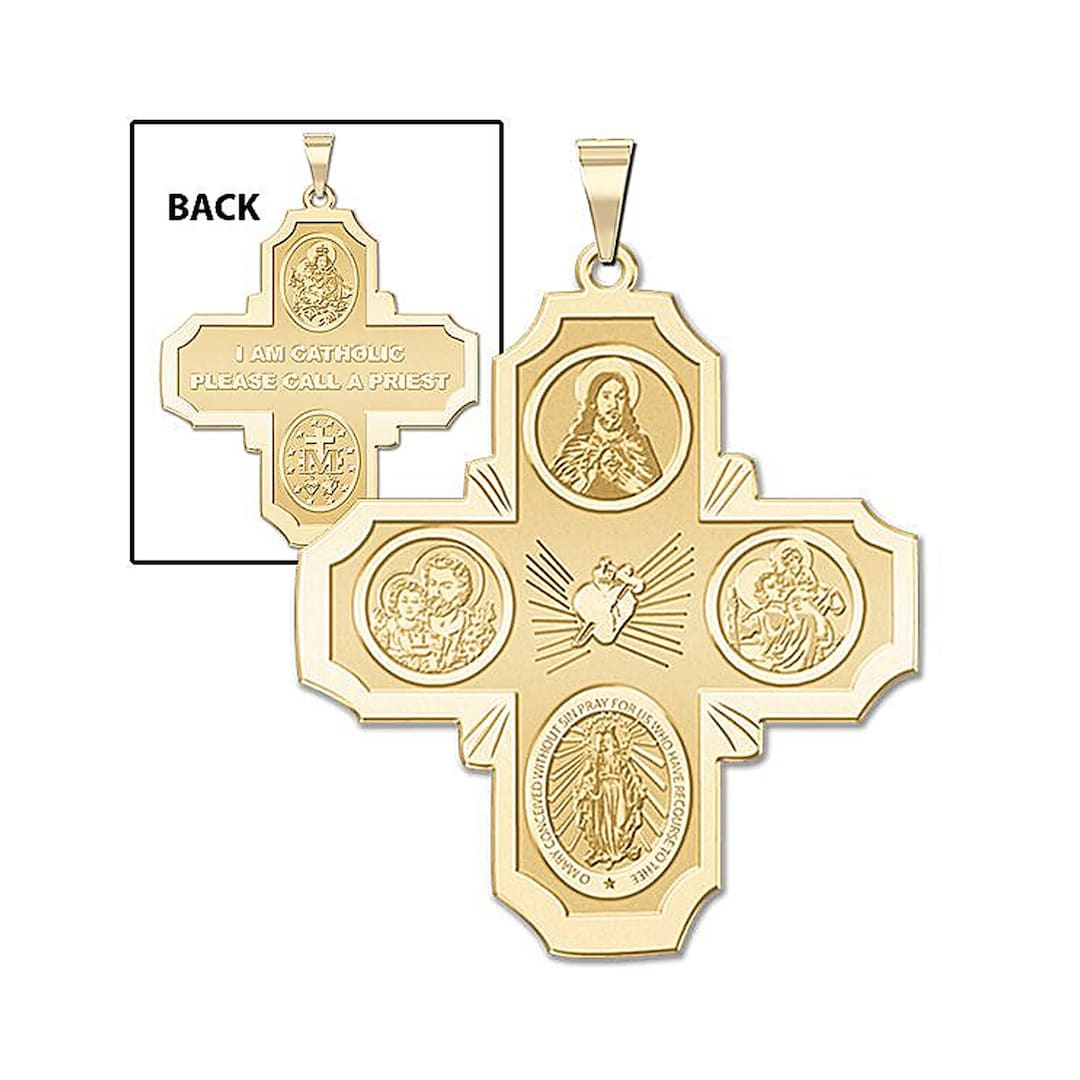 4 Way Cross Religious Medal "exclusive" - Etsy