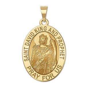 Saint David the King and Prophet OVAL Religious Medal - Etsy