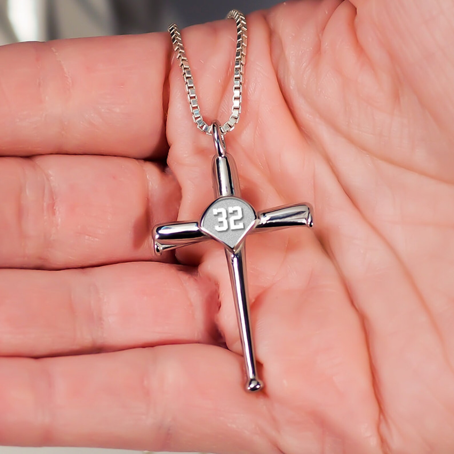 Baseball Gift Baseball Cross Necklace Baseball Bat Cross - Etsy