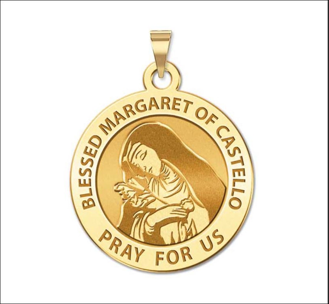 Saint Margaret of Castello Round Religious Medal | Etsy