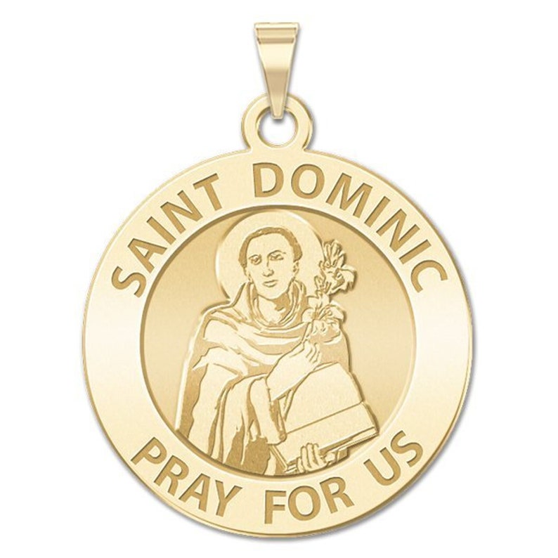 Saint Dominic Round Religious Medal | Etsy