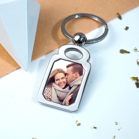 Photo Keychain Personalized Photo Keychain Stainless Steel | Etsy