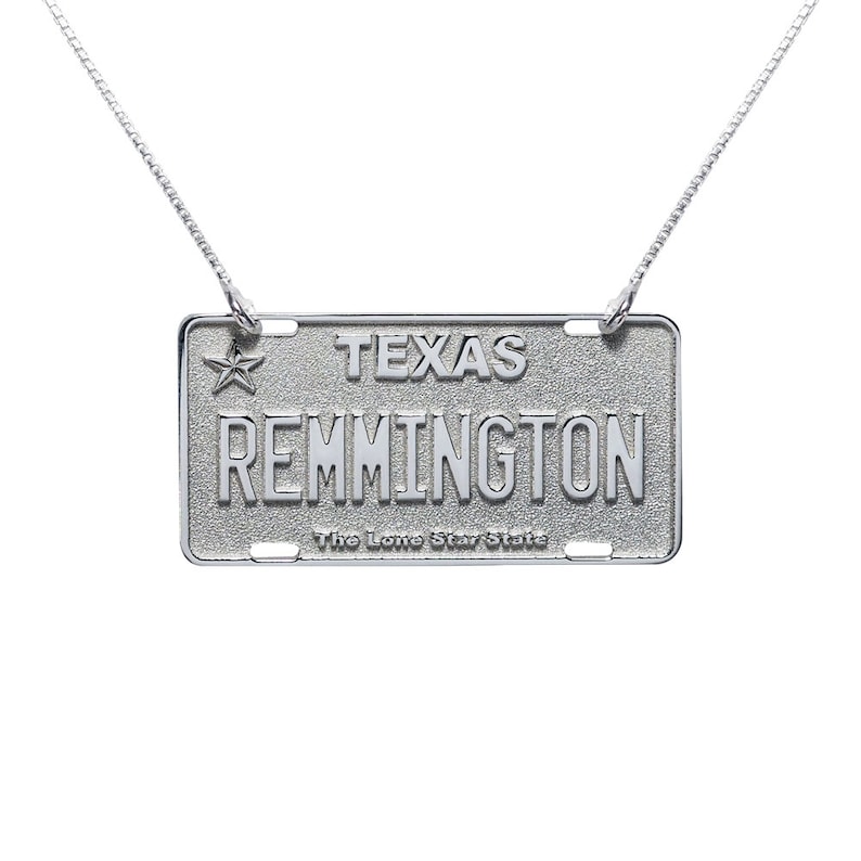 Personalized License Plate Necklace • License Plate Jewelry • Mini ...