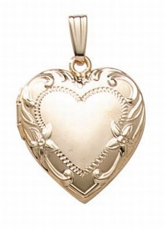 14k Gold Filled Heart Photo Locket 3/4 inch x 3/4 inch | Etsy