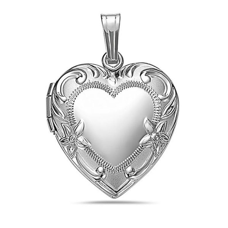 Sterling Silver Heart Photo Locket 3/4 Inch X 3/4 Inch - Etsy