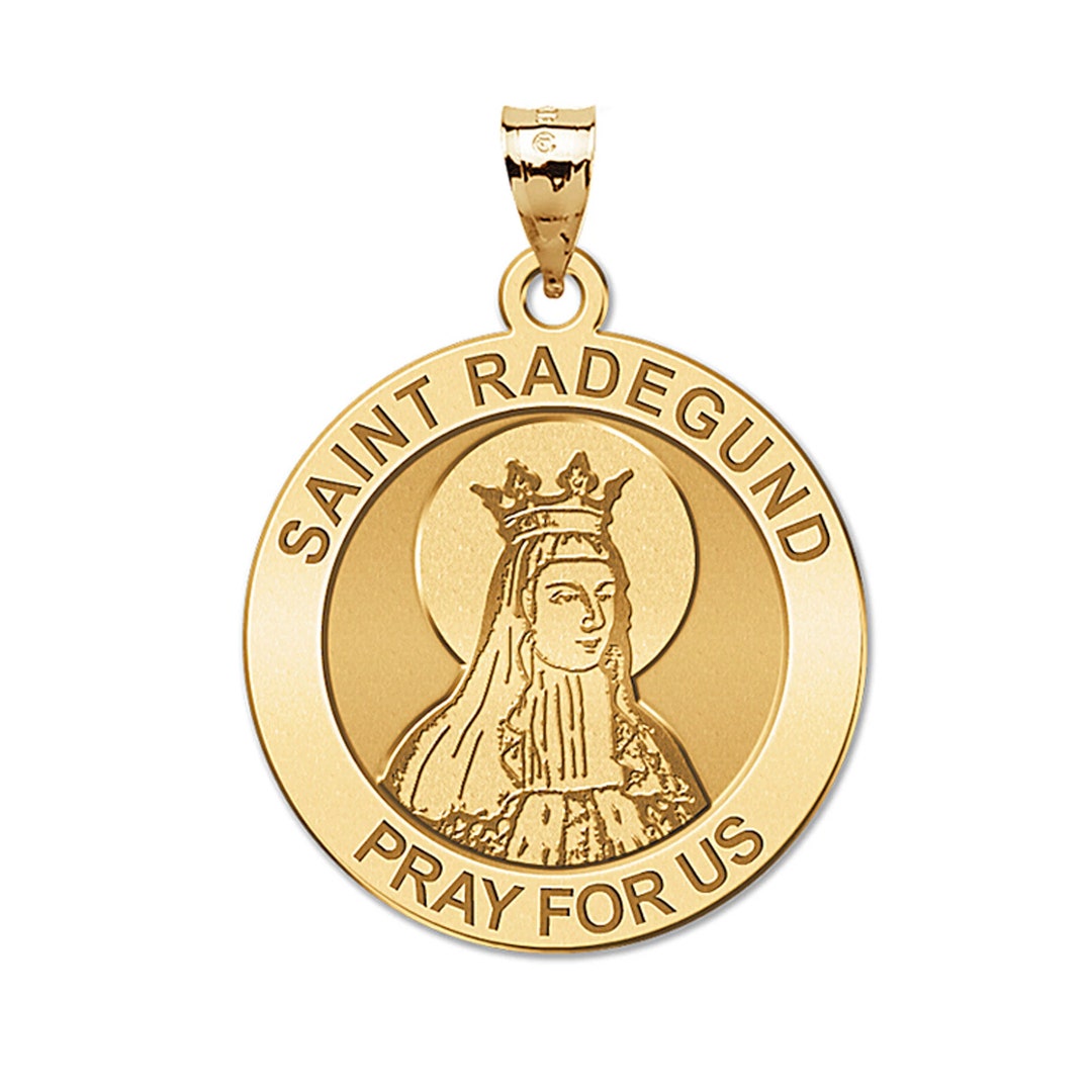 Saint Radegund Round Religious Medal - Etsy