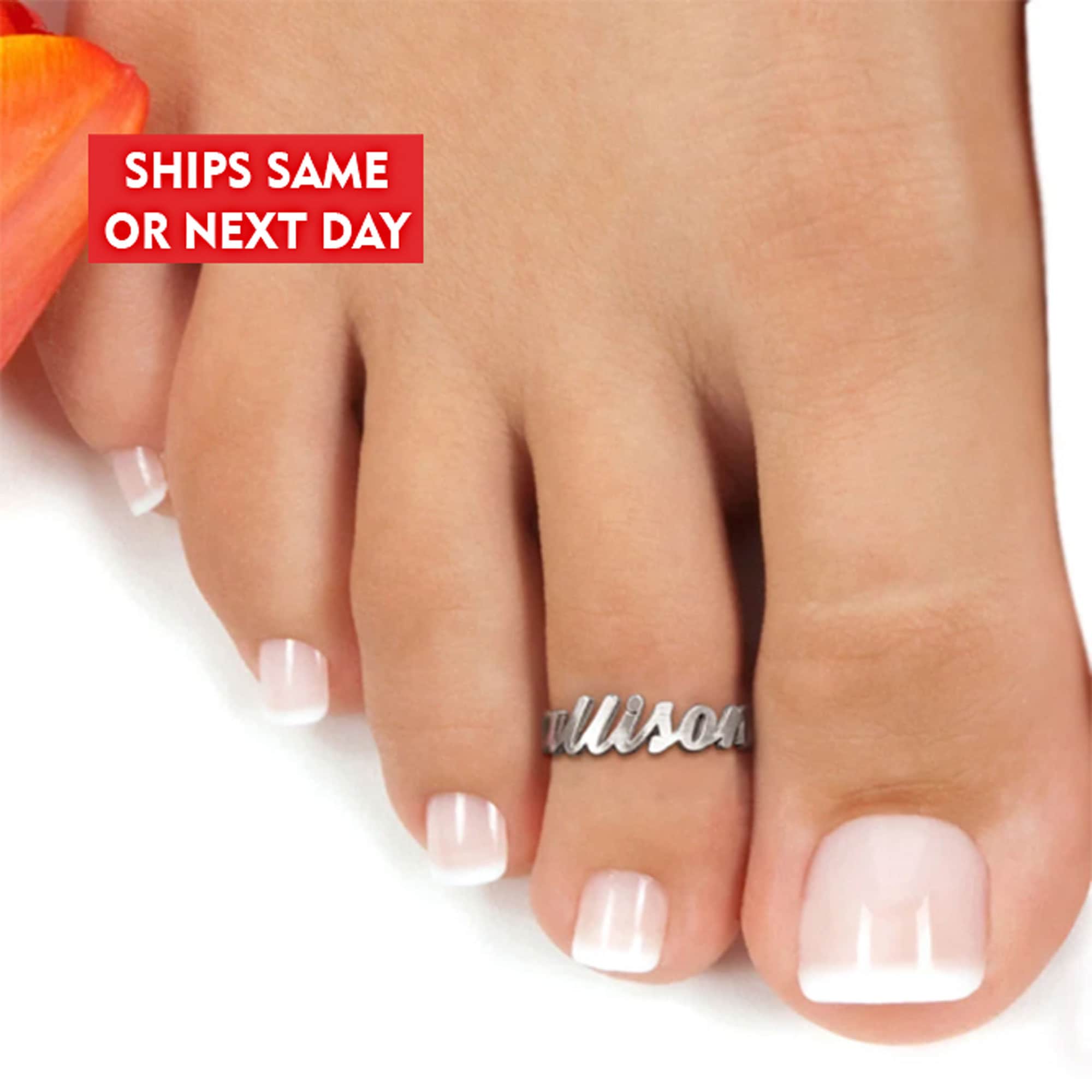 Name Toe Ring - Etsy