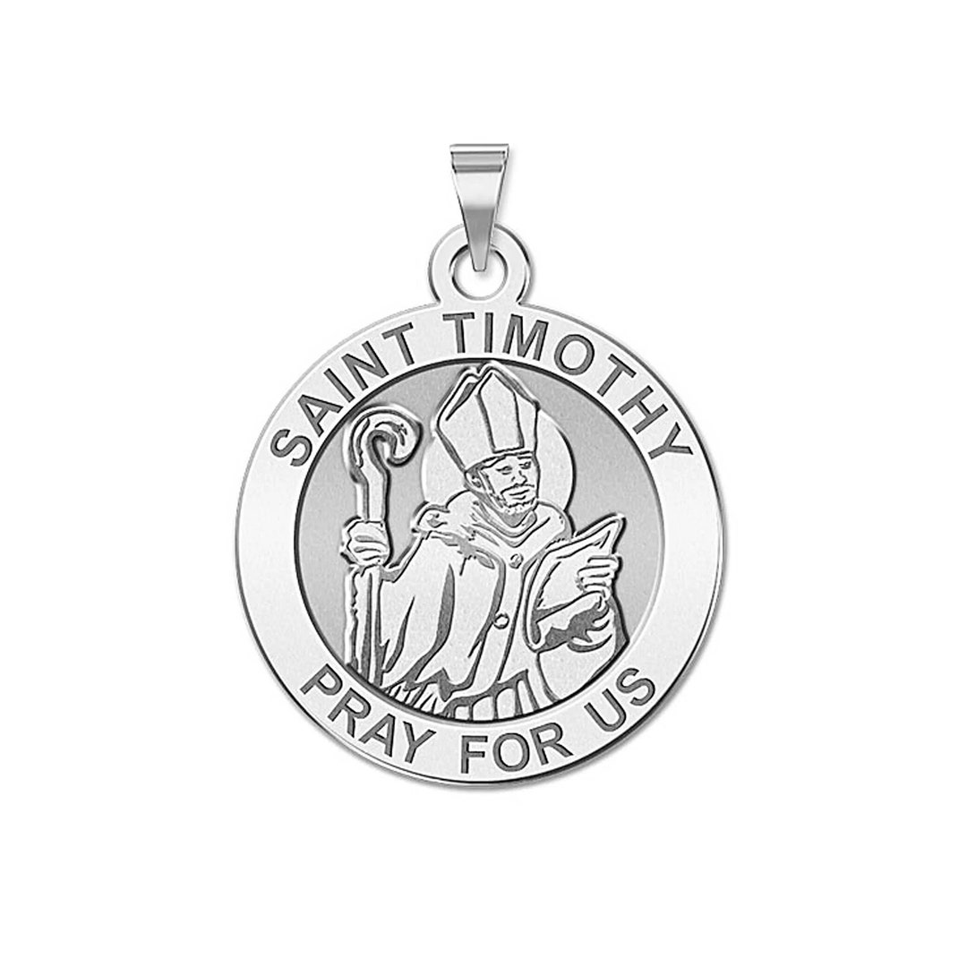 Saint Timothy Round Religious Medal - Etsy