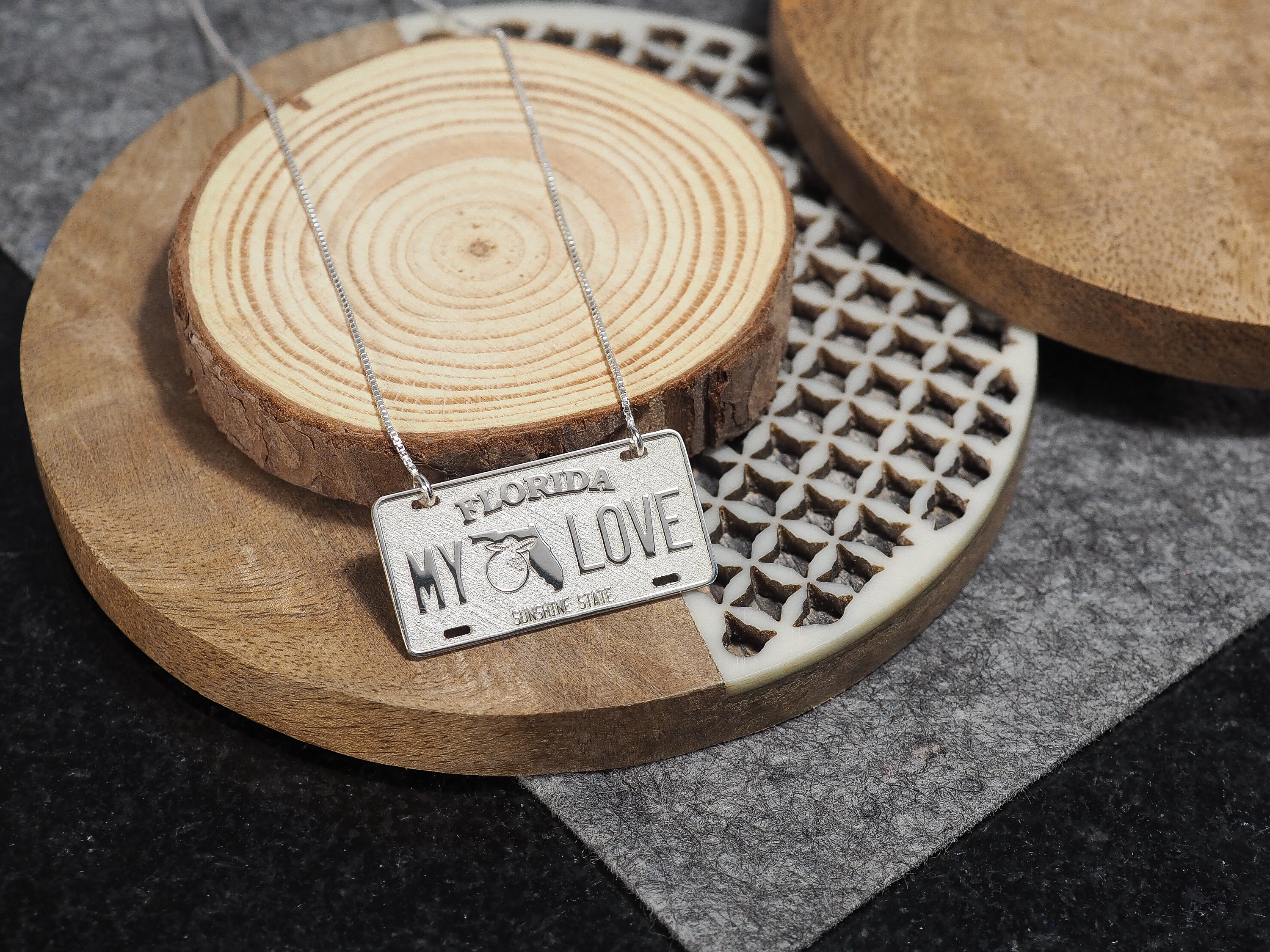 Personalized License Plate Necklace • License Plate Jewelry • Mini ...
