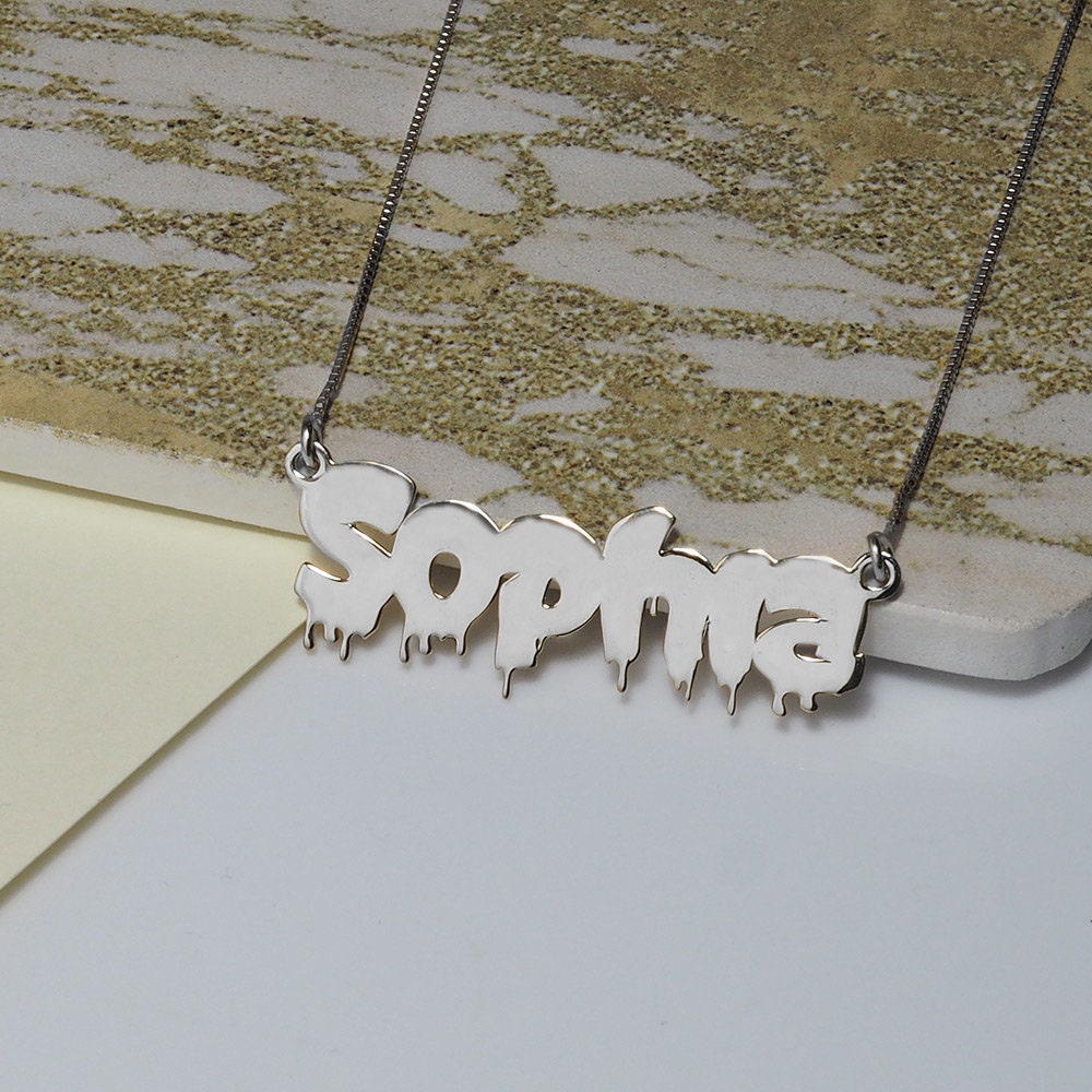 Custom Drip Bubble Nameplate - Etsy