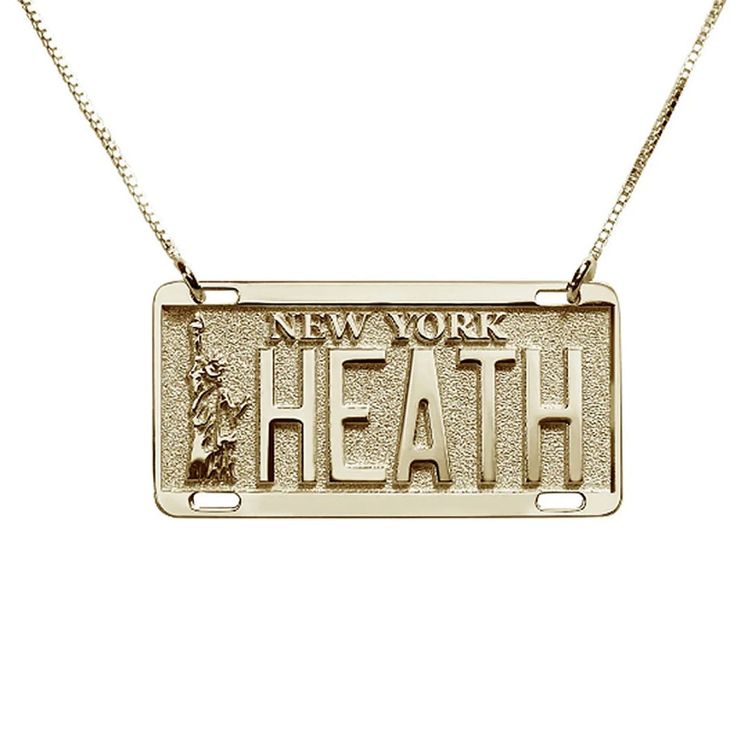 Personalized License Plate Necklace • License Plate Jewelry • Mini ...