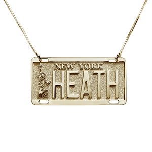Personalized License Plate Necklace • License Plate Jewelry • Mini ...