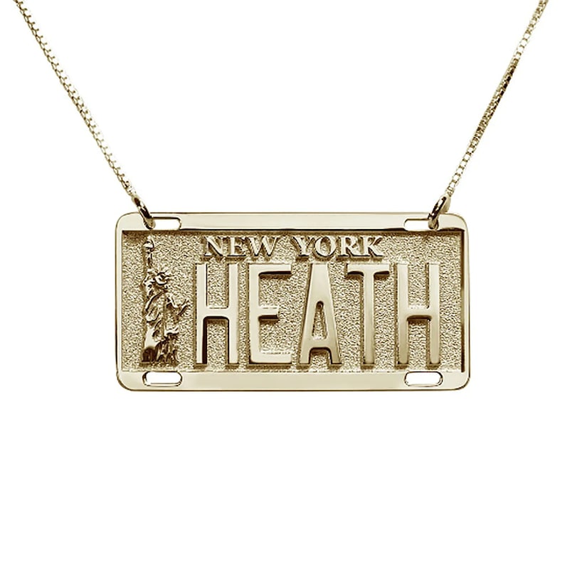 Personalized License Plate Necklace • License Plate Jewelry • Mini ...