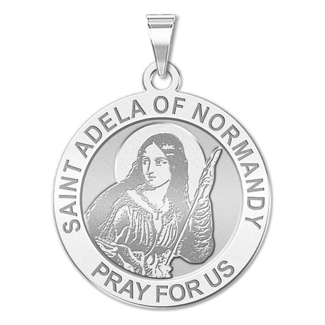Saint Adela of Normandy Round Religious Medal - Etsy